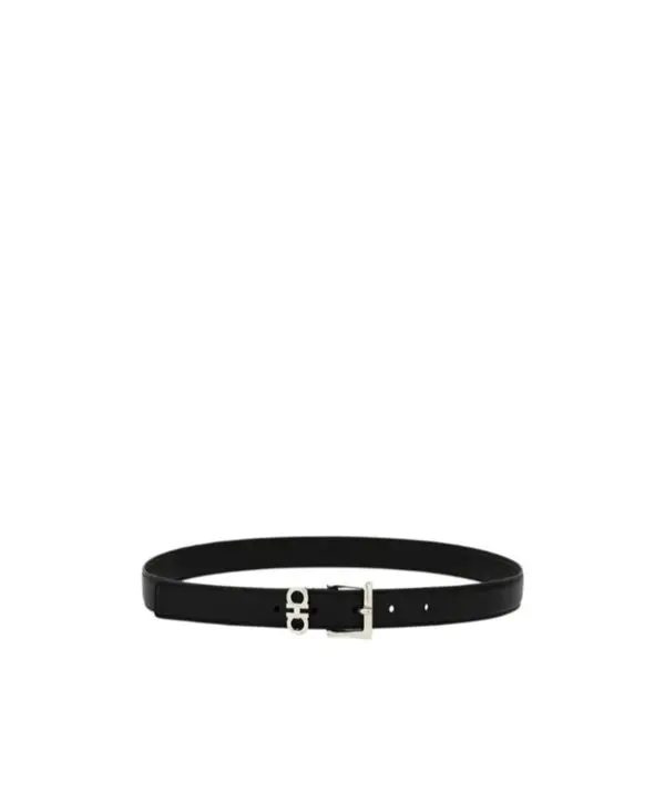 FERRAGAMO Gancini Buckle Belt - Black