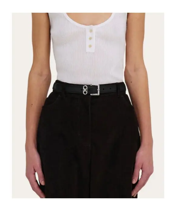 FERRAGAMO Gancini Buckle Belt - Black