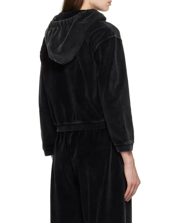 Alexander Wang Full Zip Velvet Hoodie