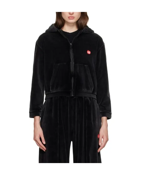 Alexander Wang Full Zip Velvet Hoodie