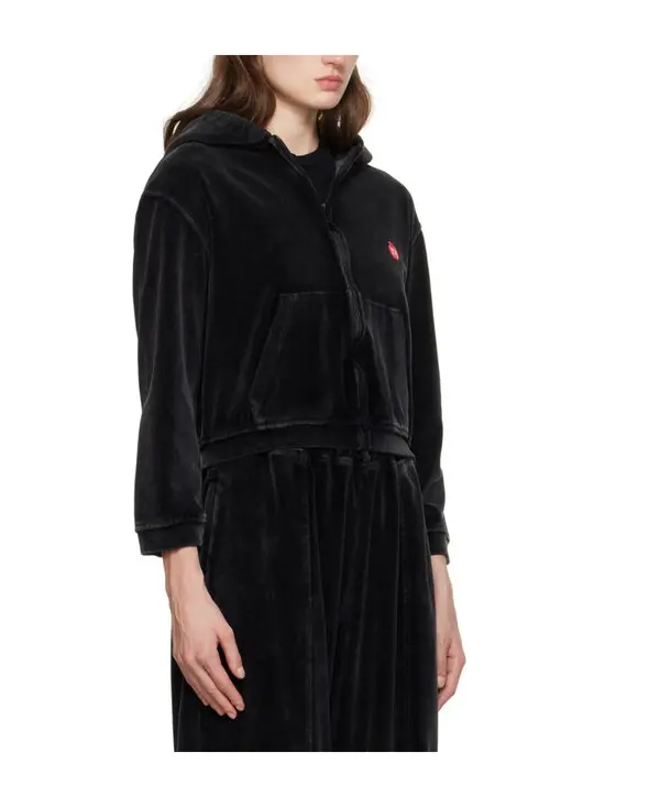 Alexander Wang Full Zip Velvet Hoodie