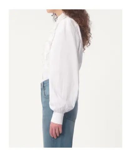 Valentino Garavani Embroidered Ruffle Blouse