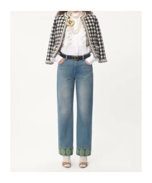Valentino Garavani Embroidered Ruffle Blouse