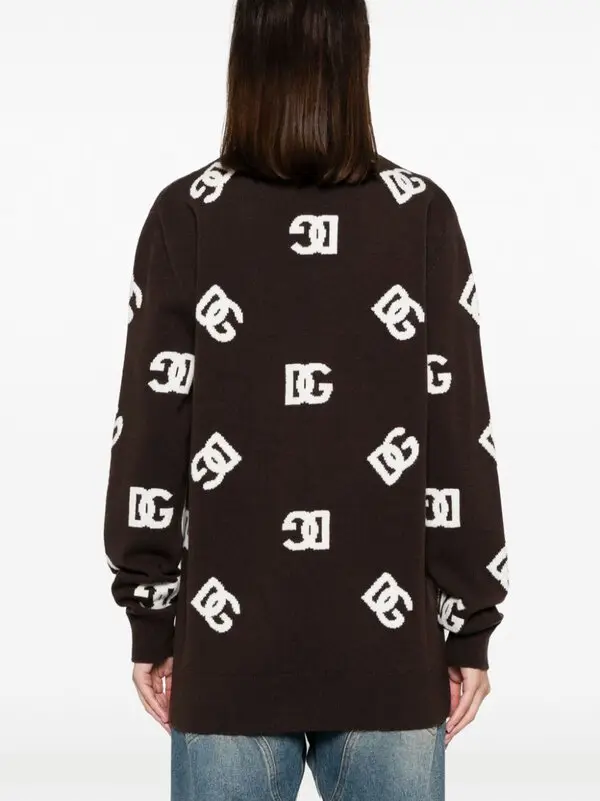 Dolce & Gabbana Dg Monogram V-neck Cardigan