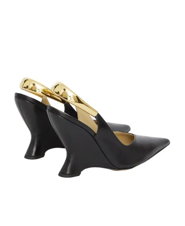 Bottega Veneta Pointed-toe Slingback Pumps - Black