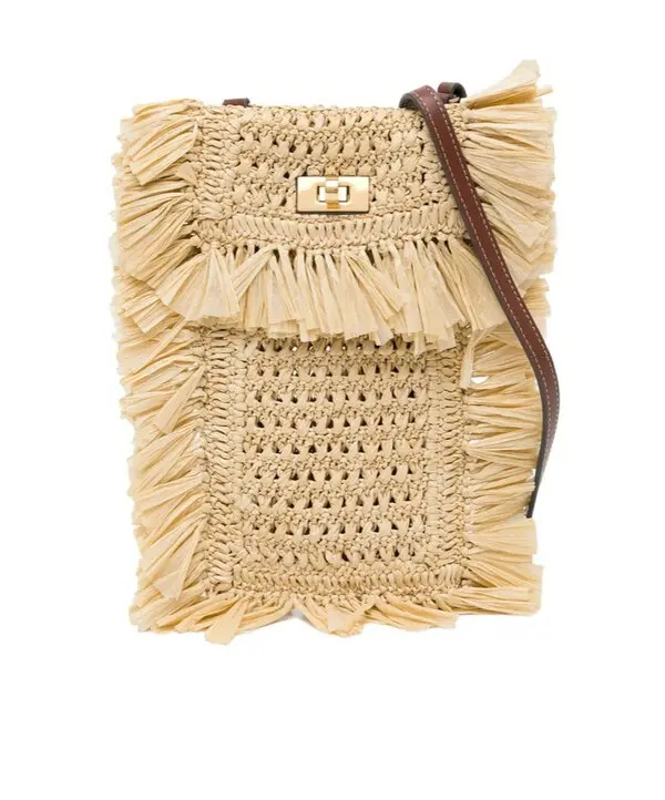 ANYA HINDMARCH Tassel Shoulder Bag - Beige