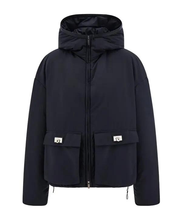 FERRAGAMO Zip-up Hooded Padded Jacket