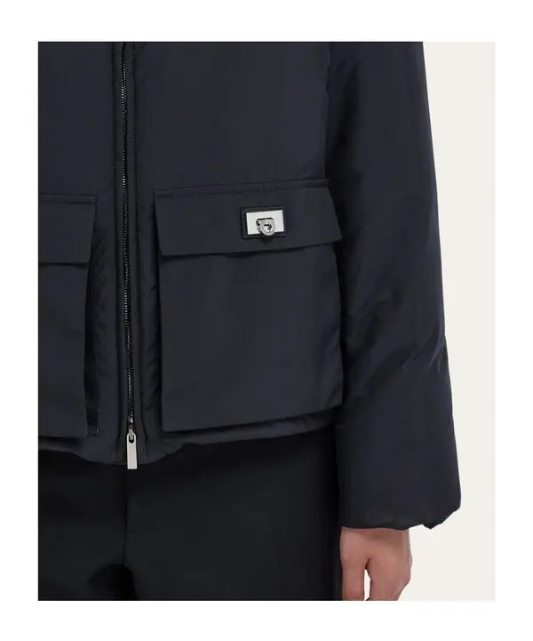 FERRAGAMO Zip-up Hooded Padded Jacket
