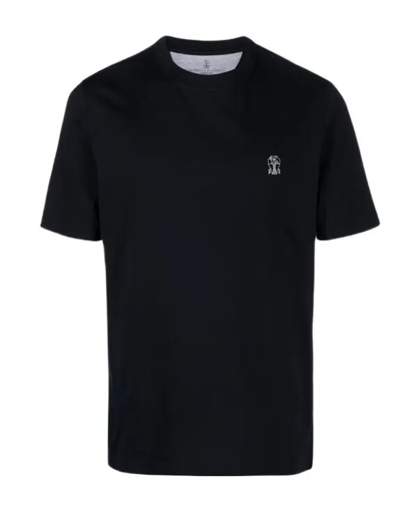 Brunello Cucinelli Logo Printed Crewneck T-shirt - No
