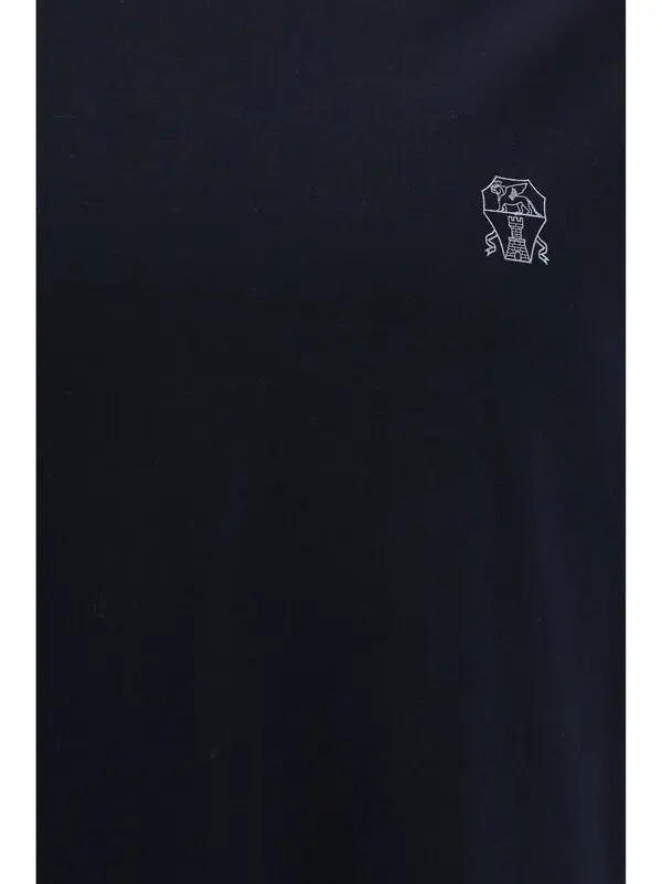 Brunello Cucinelli Logo Printed Crewneck T-shirt - No