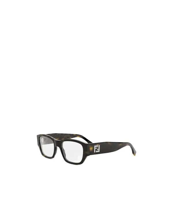 Fendi Full Rim Rectangular Eyeglasses - Black