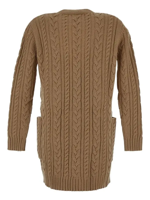 Max Mara V-neck Cable Knit Cardigan