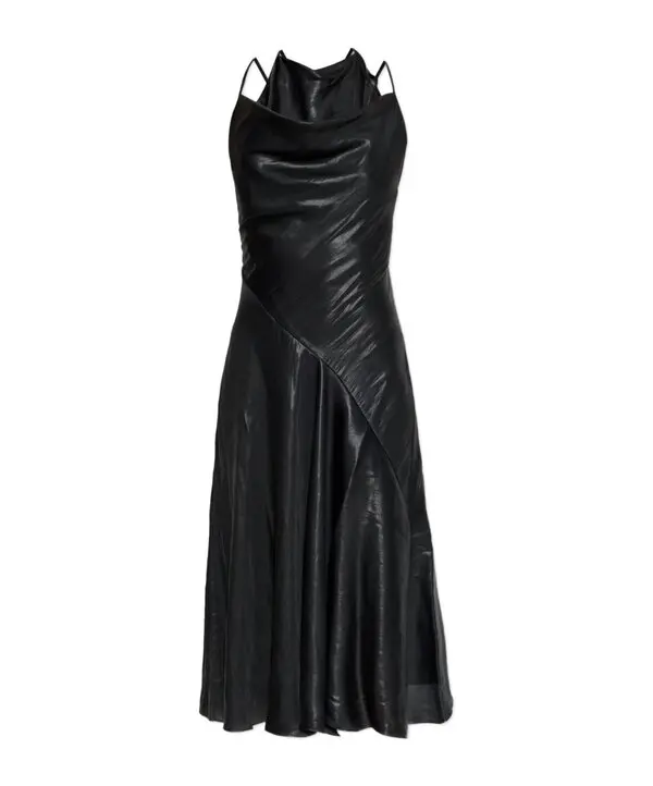 DIESEL® Cowl Neck Midi Dress - Black