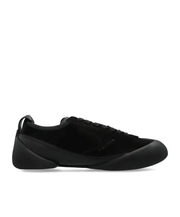 Alexander McQueen Round Toe Low Top Sneakers - Black
