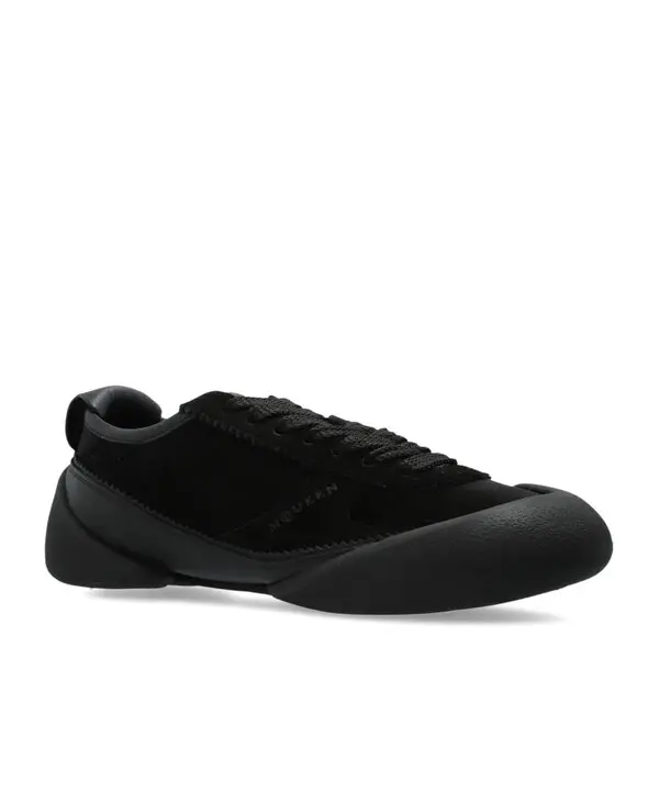 Alexander McQueen Round Toe Low Top Sneakers - Black