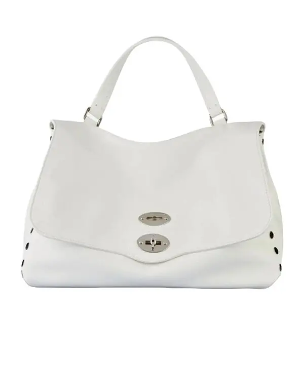 ZANELLATO Twist-lock Top Handle Satchel Bag - White