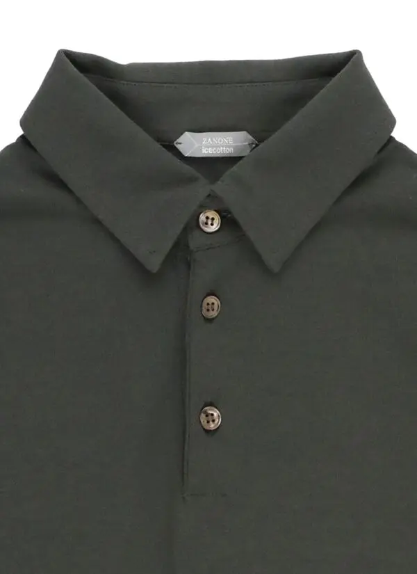 ZANONE Buttoned Polo Shirt - Black