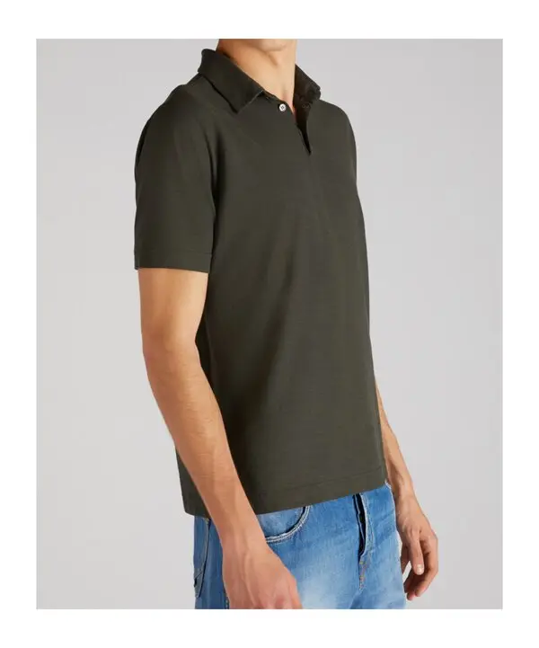 ZANONE Buttoned Polo Shirt - Black