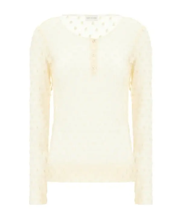 Dries Van Noten Long Sleeve Knitwear - Sand-colored