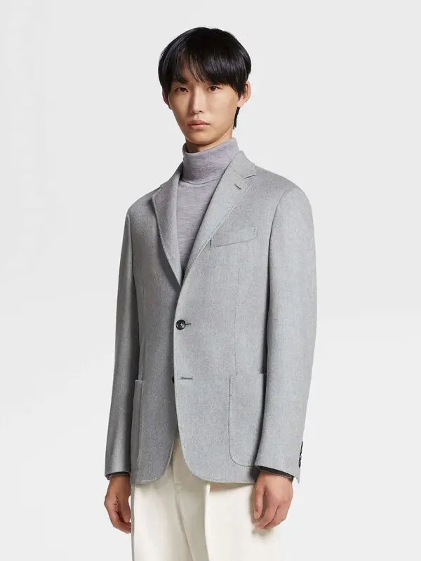 Zegna Oasi Cashmere Suit Jacket - Gray