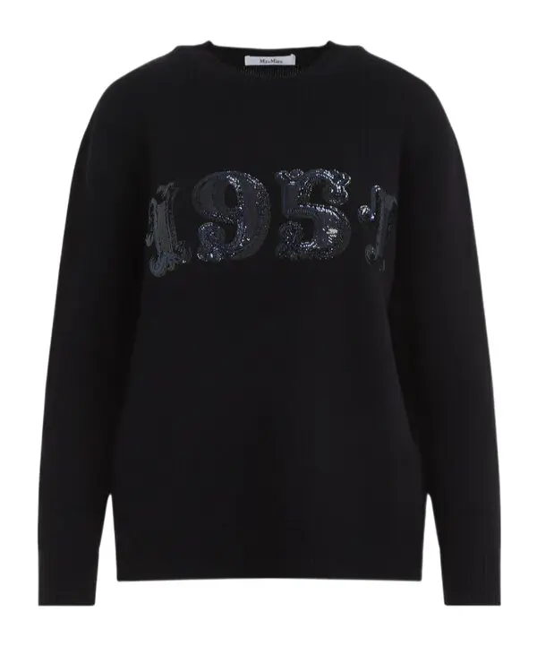 Max Mara Plata Logo Embellished Crewneck Jumper