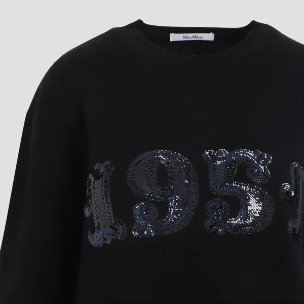 Max Mara Plata Logo Embellished Crewneck Jumper
