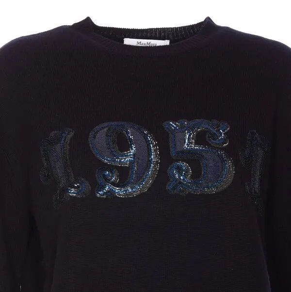 Max Mara Plata Logo Embellished Crewneck Jumper