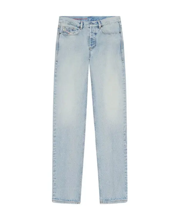 DIESEL® Logo Patch Straight Leg Jeans
