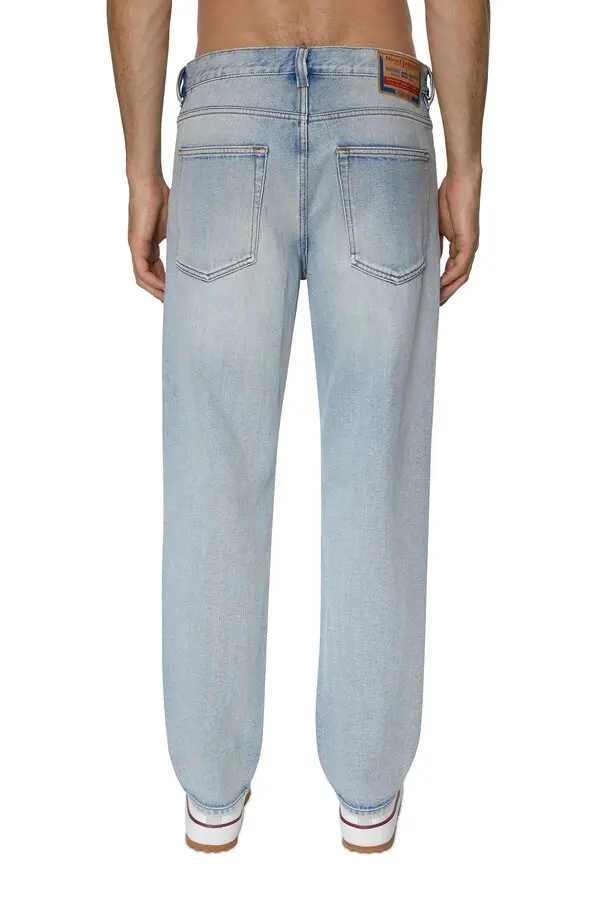 DIESEL® Logo Patch Straight Leg Jeans