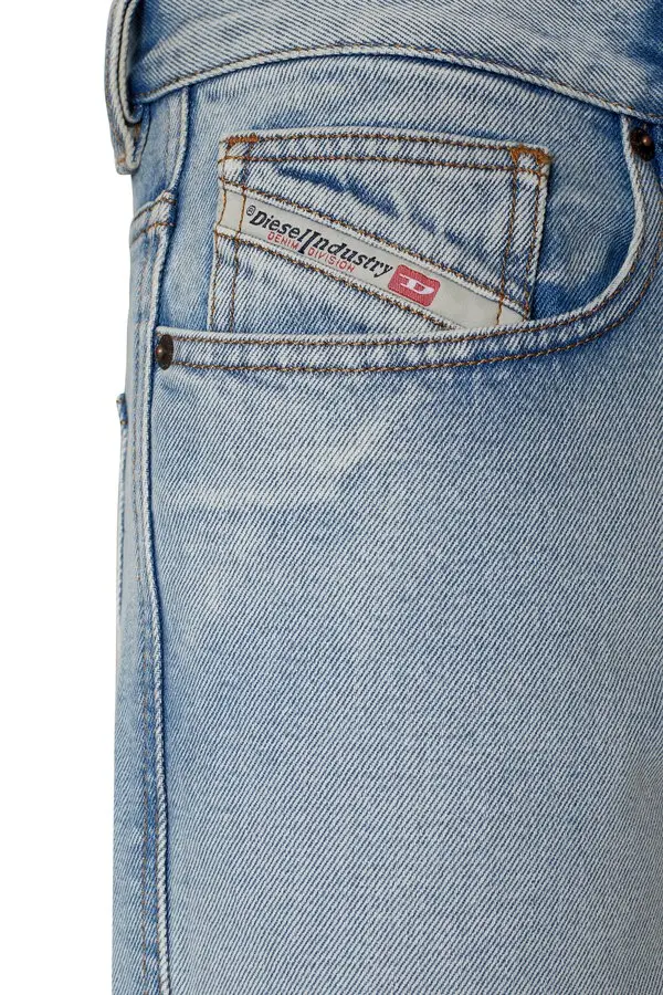 DIESEL® Logo Patch Straight Leg Jeans