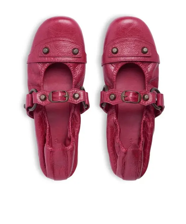 Balenciaga Buckle Detailed Flat - Red