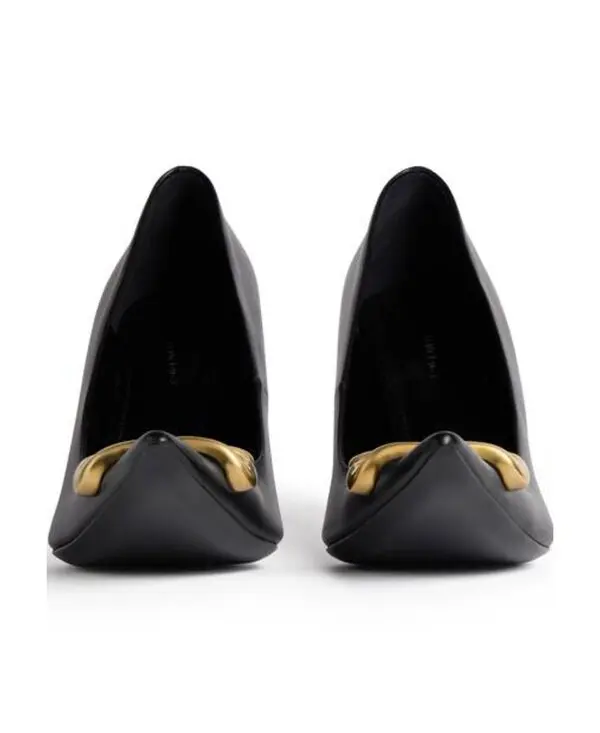 Balenciaga Logo Plaque Pointed-toe Heels