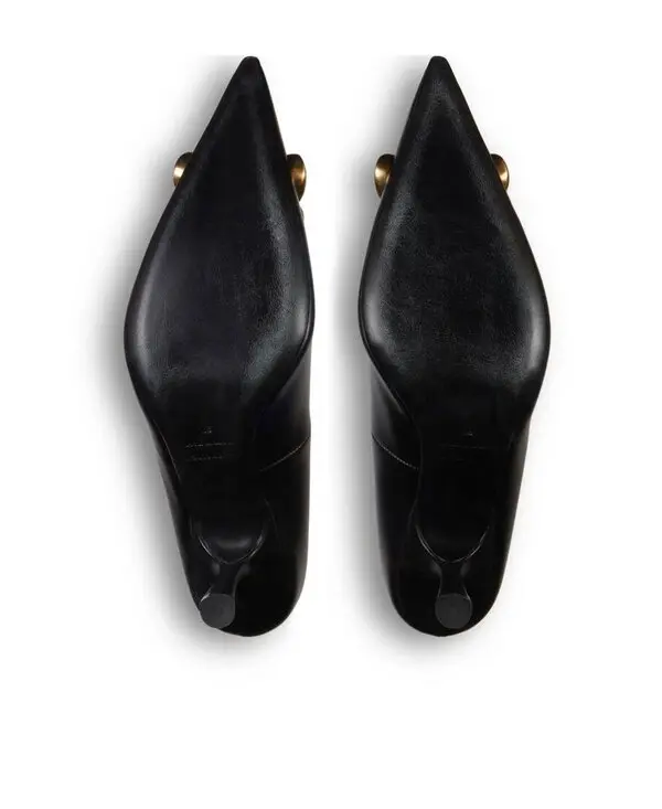 Balenciaga Logo Plaque Pointed-toe Heels