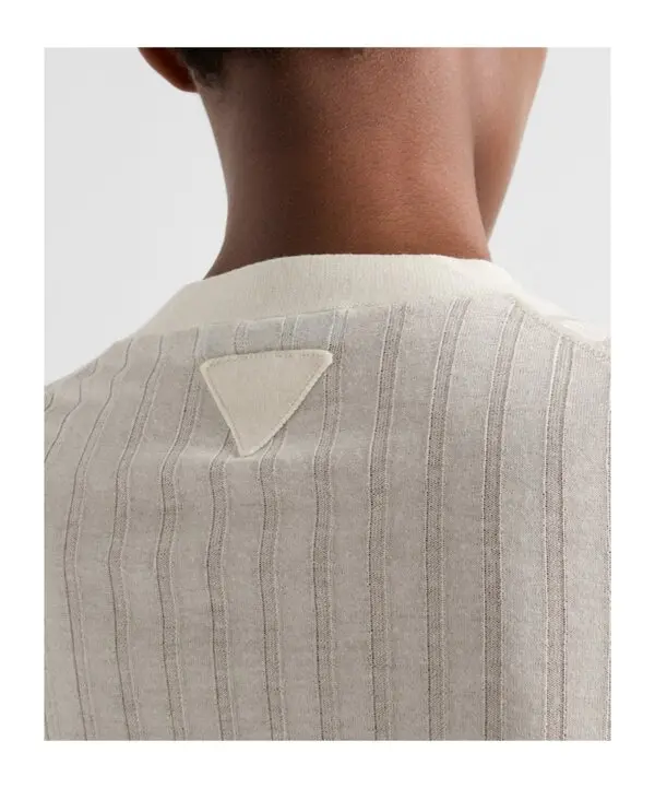 Prada Cashmere And Silk Long Sleeve Cardigan