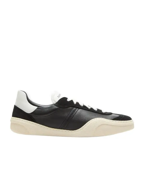 Acne Studios Lace-up Panelled Low-top Sneakers - Black And White