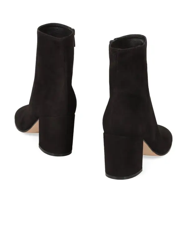 GIANVITO ROSSI Joelle Round Toe Ankle Boots - Black