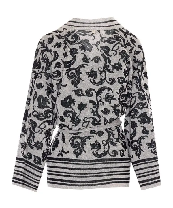 Liu Jo Belted Floral Knitted Jacket