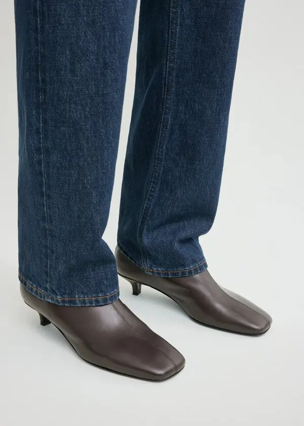 TOTEME Day Square Toe Ankle Boots