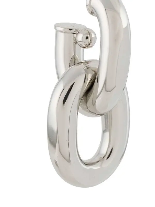 Rabanne Link Hoop Earrings - Gray