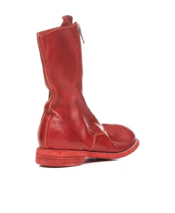 Guidi Logo Zipper Boots - Brown