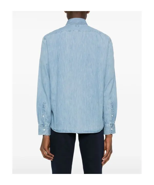 Brunello Cucinelli Long Sleeved Denim Shirt