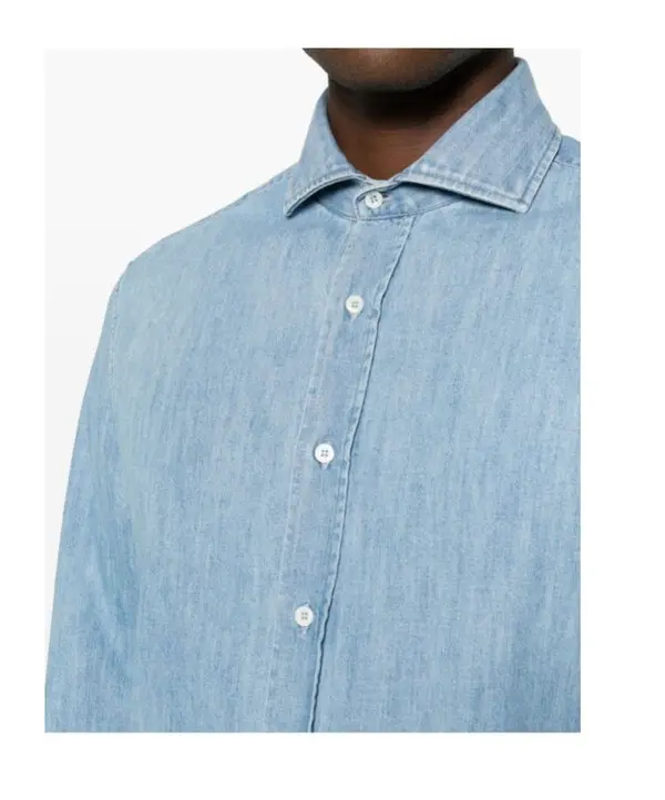 Brunello Cucinelli Long Sleeved Denim Shirt