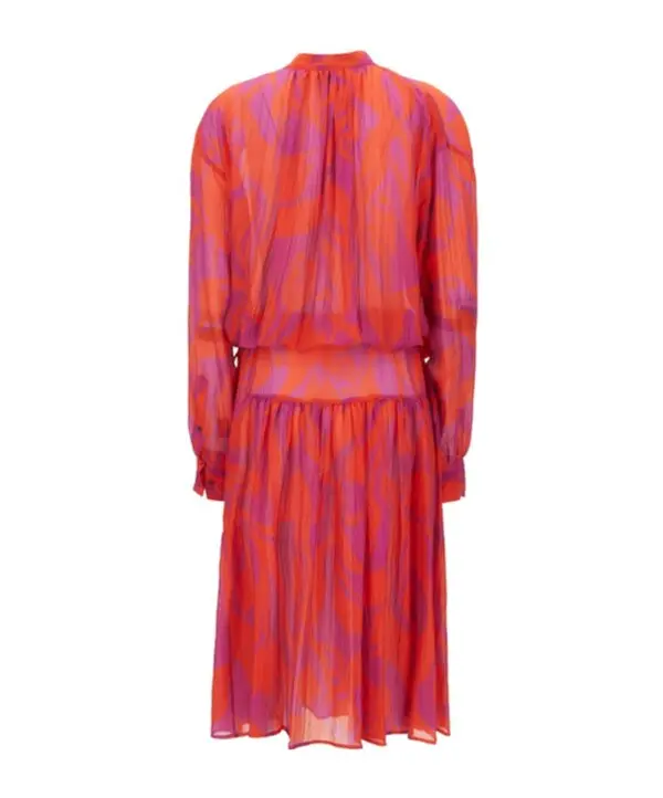Dries Van Noten Long Sleeve Printed Dress