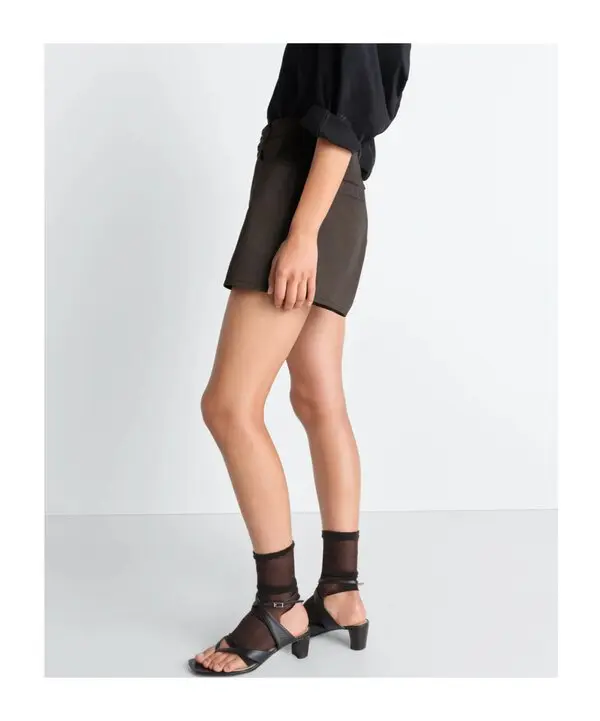 LEMAIRE Button-detailed Twill Shorts - Ristretto