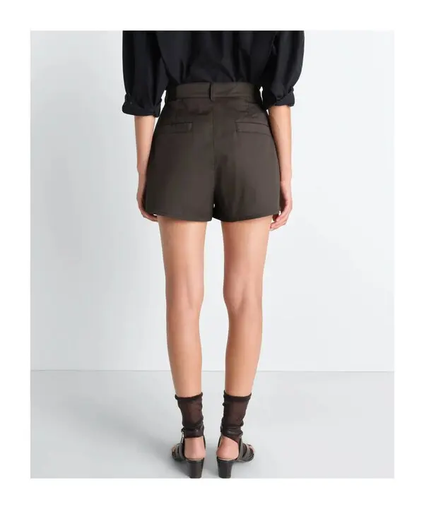 LEMAIRE Button-detailed Twill Shorts - Ristretto