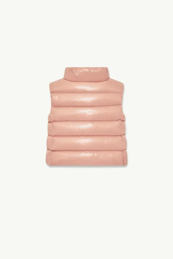 Moncler Padded Vest With High Neck And Logo Patch