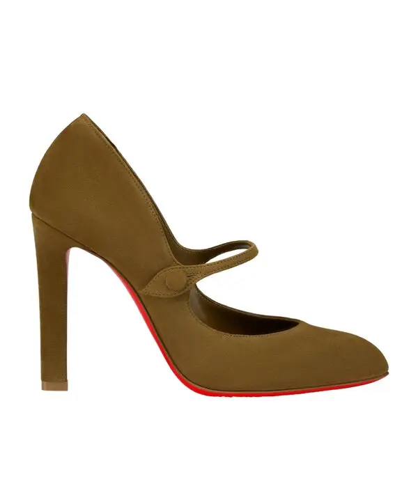 CHRISTIAN LOUBOUTIN Mary Fannylove Suede Pumps