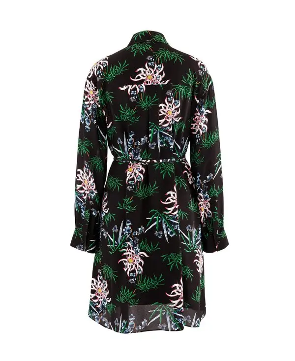Kenzo Abstract Floral Print Shirt Dress