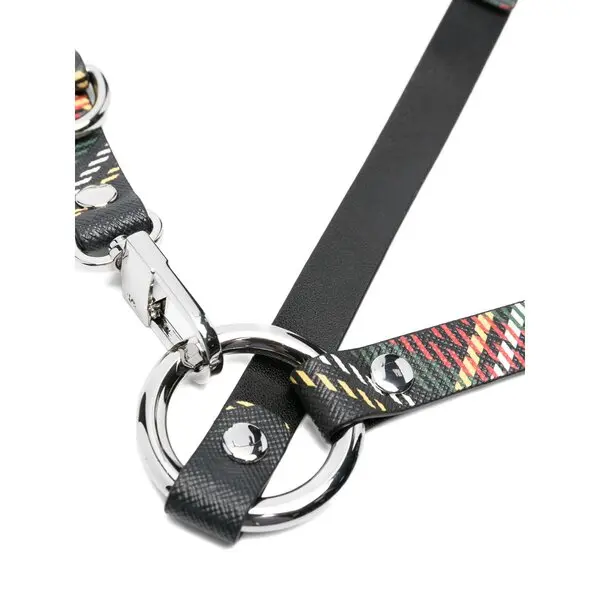 VIVIENNE WESTWOOD Plaid Pattern Leather Belt Harness