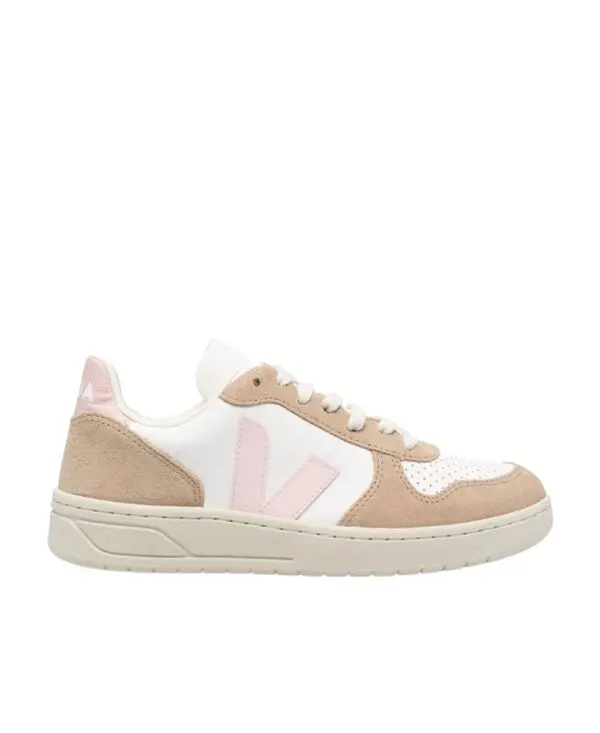 VEJA V-10 Chromefree Low-top Sneakers - Nude
